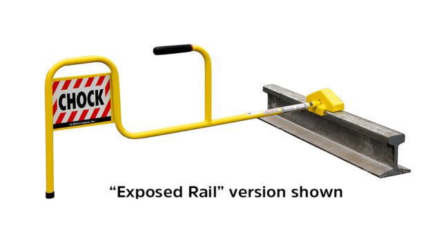 Ergonomic "A-1" Single Chock w/Flag - Flush Rail | Aldon®