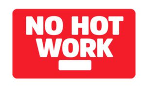 No Hot Work Magnetic Sign | Aldon®