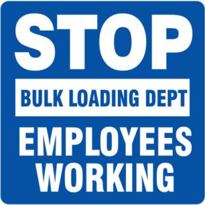 Blue Flag Railroad Safety Signs | Aldon®