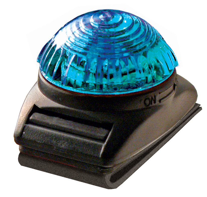 Quick-Flash Mini Light, Blue Lens, Pocket Clip, w/batteries | Aldon®