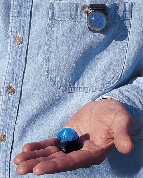 Quick-Flash Mini Light, Blue Lens, Magnet Base, w/batteries | Aldon®