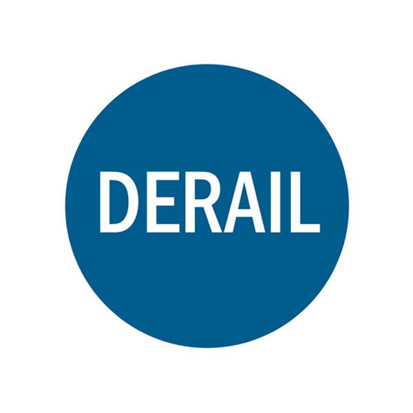 Replacement Derail Sign (Blue) - Aldon®