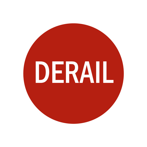 Replacement Derail Sign (Red) - Aldon®