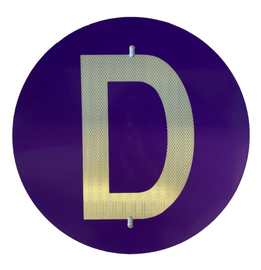 UPRR Style #2020 10-Inch Round, Single-Face Derail Sign - Aldon®