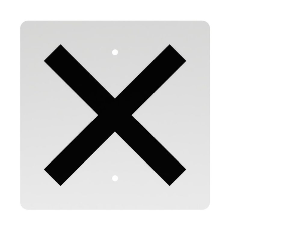 "X" Grade Crossings Sign, UPRR STD DWG 0543 | Aldon®