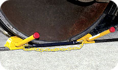 Double Railroad Wheel Chock (Flush Rail) | Aldon®