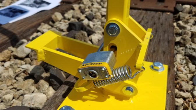 Spur Track Foot Operated Sign Holder | Aldon Company, Inc.