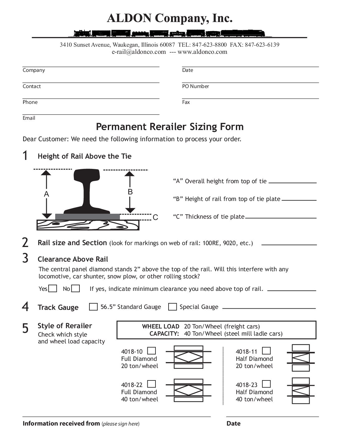 Aldon® Full Diamond Rerailer