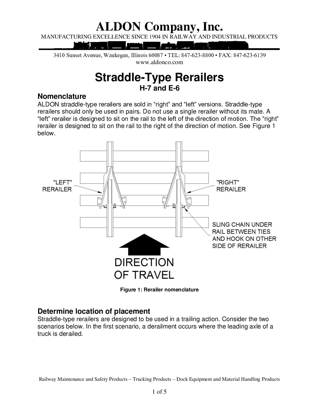 Straddle Type Freight Car Rerailers | Aldon®