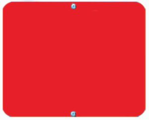 Blank Red Sign Plate (Stop) -12 in x 15 in | Aldon Company, Inc.