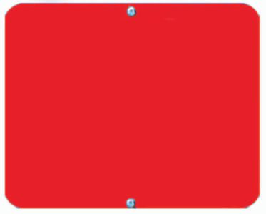 Blank Red Sign Plate (Stop) -12 in x 15 in | Aldon Company, Inc.