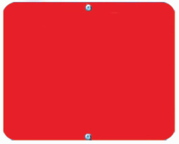 Blank Red Sign Plate (Stop) -12 in x 15 in | Aldon Company, Inc.