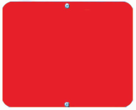 Blank Red Sign Plate (Stop) -12 in x 15 in | Aldon Company, Inc.