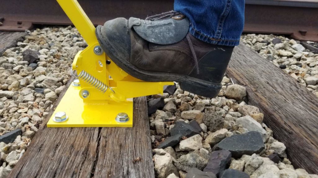 Spur Track Foot Operated Sign Holder | Aldon Company, Inc.