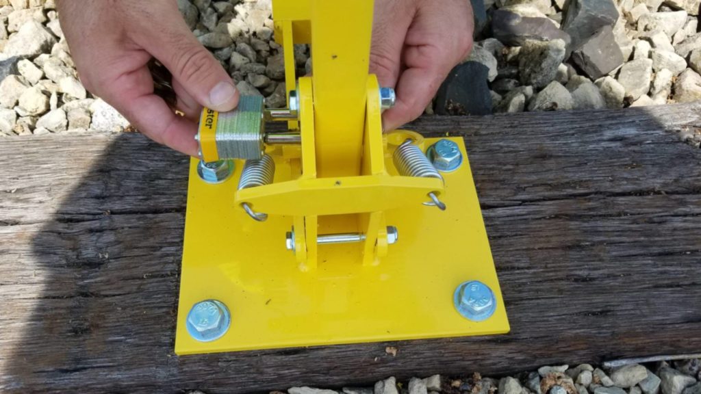 Spur Track Foot Operated Sign Holder | Aldon Company, Inc.