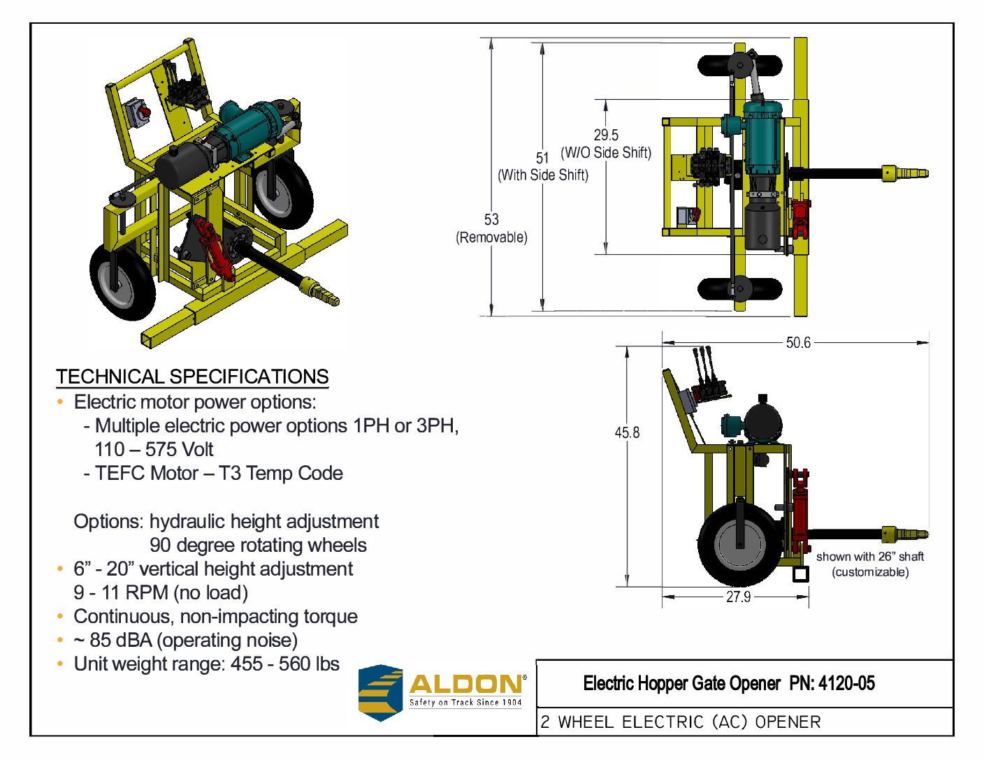 Electric Hopper Gate Opener | Aldon®