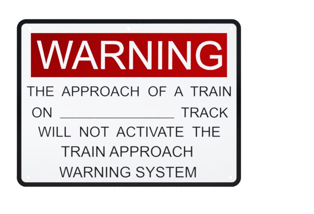 Live Track Warning Sign, UPRR STD DWG 0524 | Aldon®