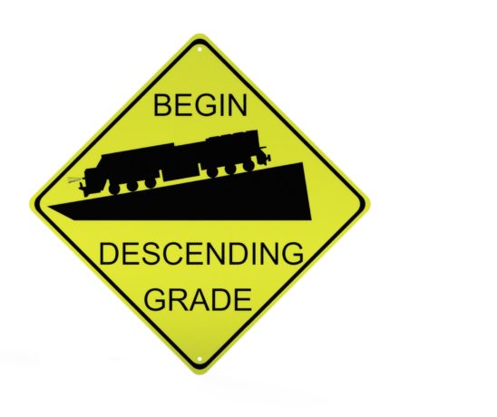 Descending Grade Sign, UPRR STD DWG 0506 | Aldon®