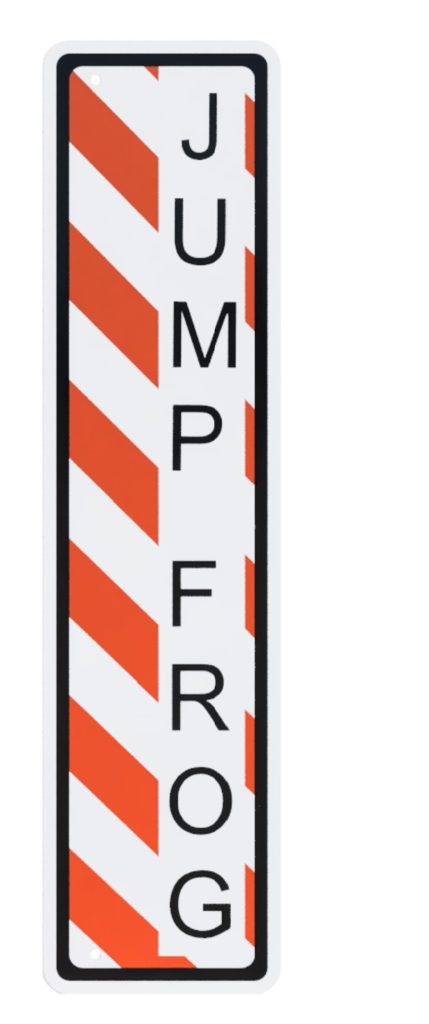 Jump Frog Warning Sign, UPRR STD DWG 0547 | Aldon®