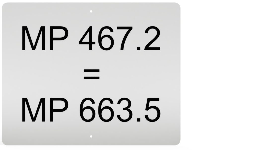 Mile Post Equation Sign, UPRR STD DWG 0508 | Aldon®