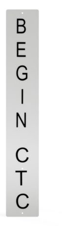 Begin CTC Sign, UPRR STD DWG 0563 | Aldon®