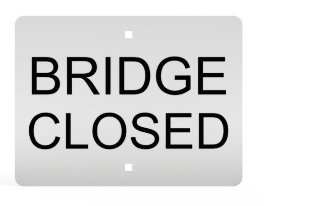 Bridge Closed Sign, UPRR STD DWG 0550 | Aldon®