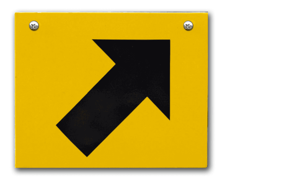 Yellow Right Diagonal Arrow, Replacement Switch Cube Plate | Aldon®