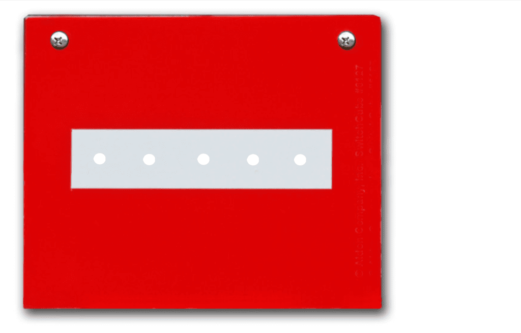 Drilled Red STOP, Replacement Switch Cube Plate | Aldon®
